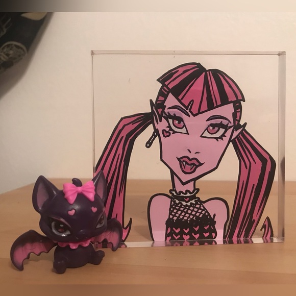 Art | Hand Painted Monster High Draculaura Acrylic Block | Poshmark
